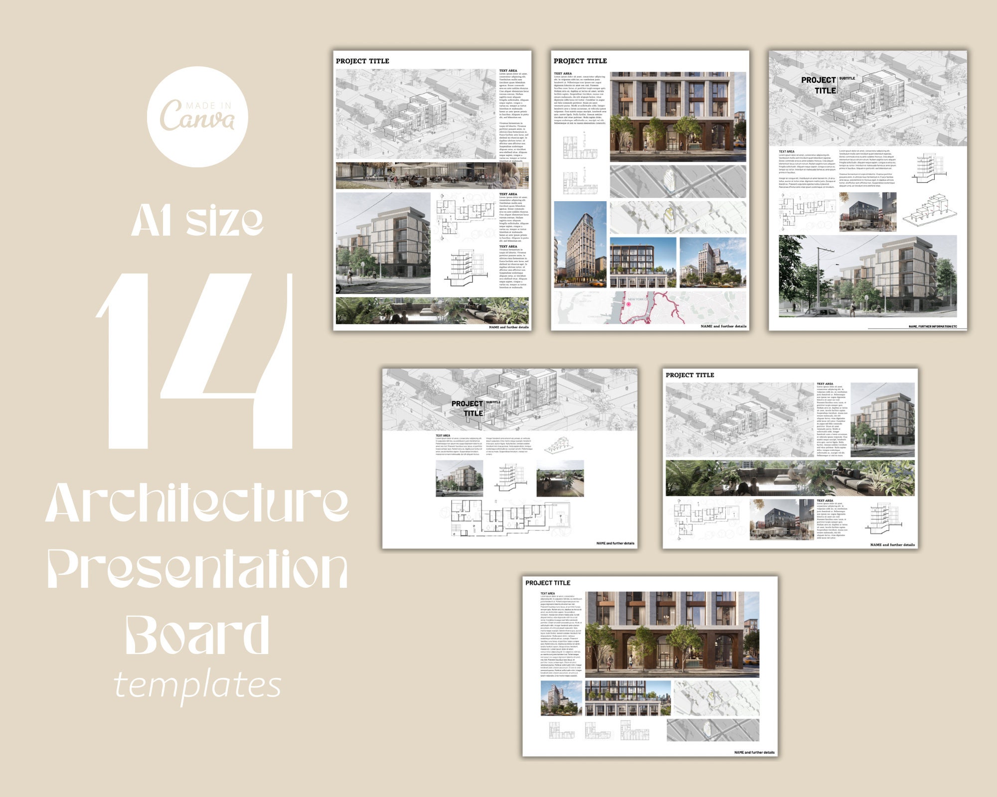 Vertical Architectural Presentation Boards
