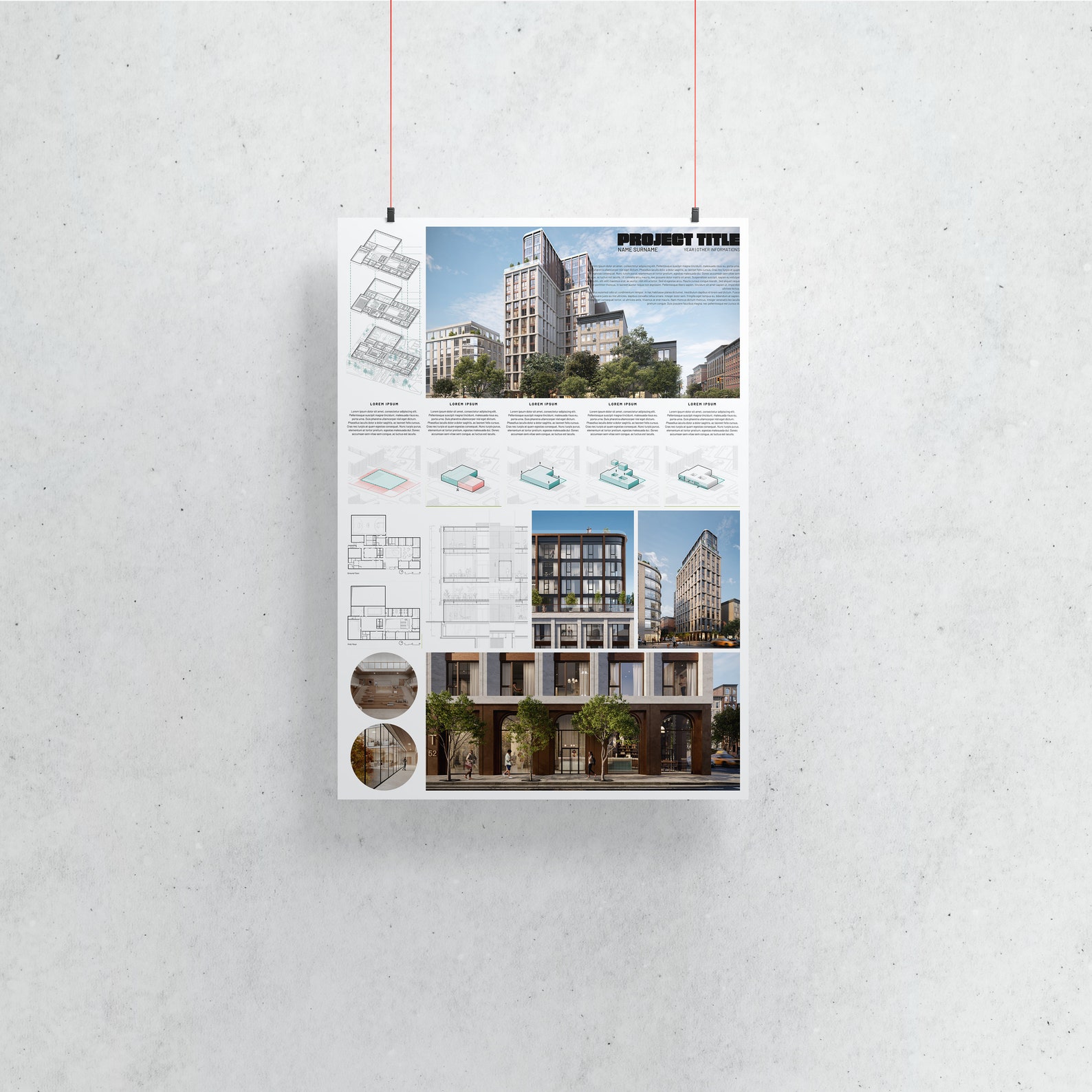 Architecture Presentation Board Templates | Canva A0 Presentation Board ...