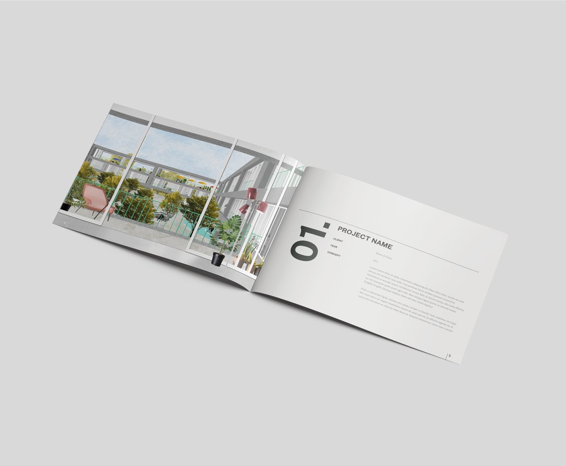 Minimalist Portfolio Template A4, Indesign Portfolio Layout ...