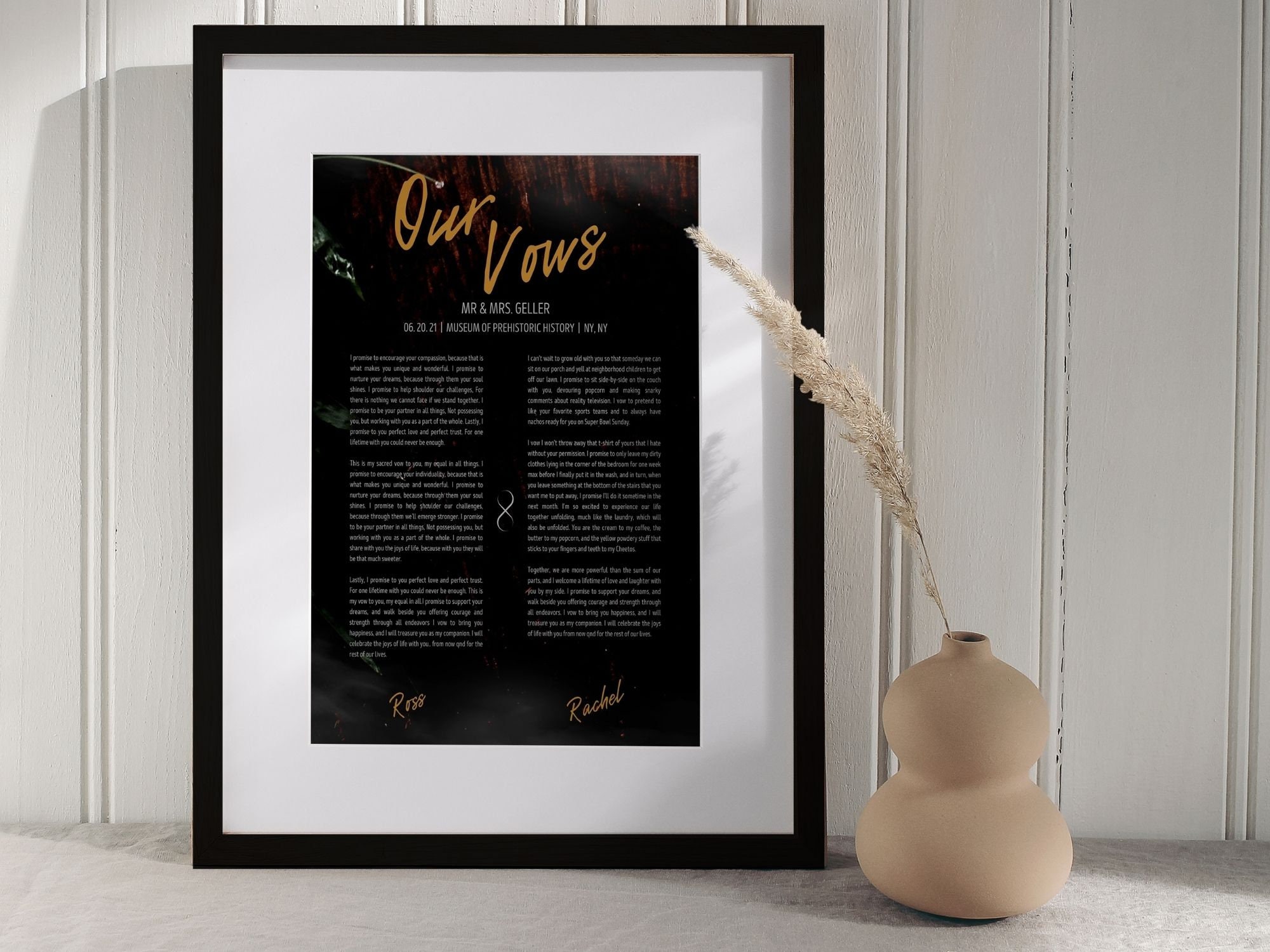 Editable Black Our Vows Sign Template | Instant Download | Print at ...