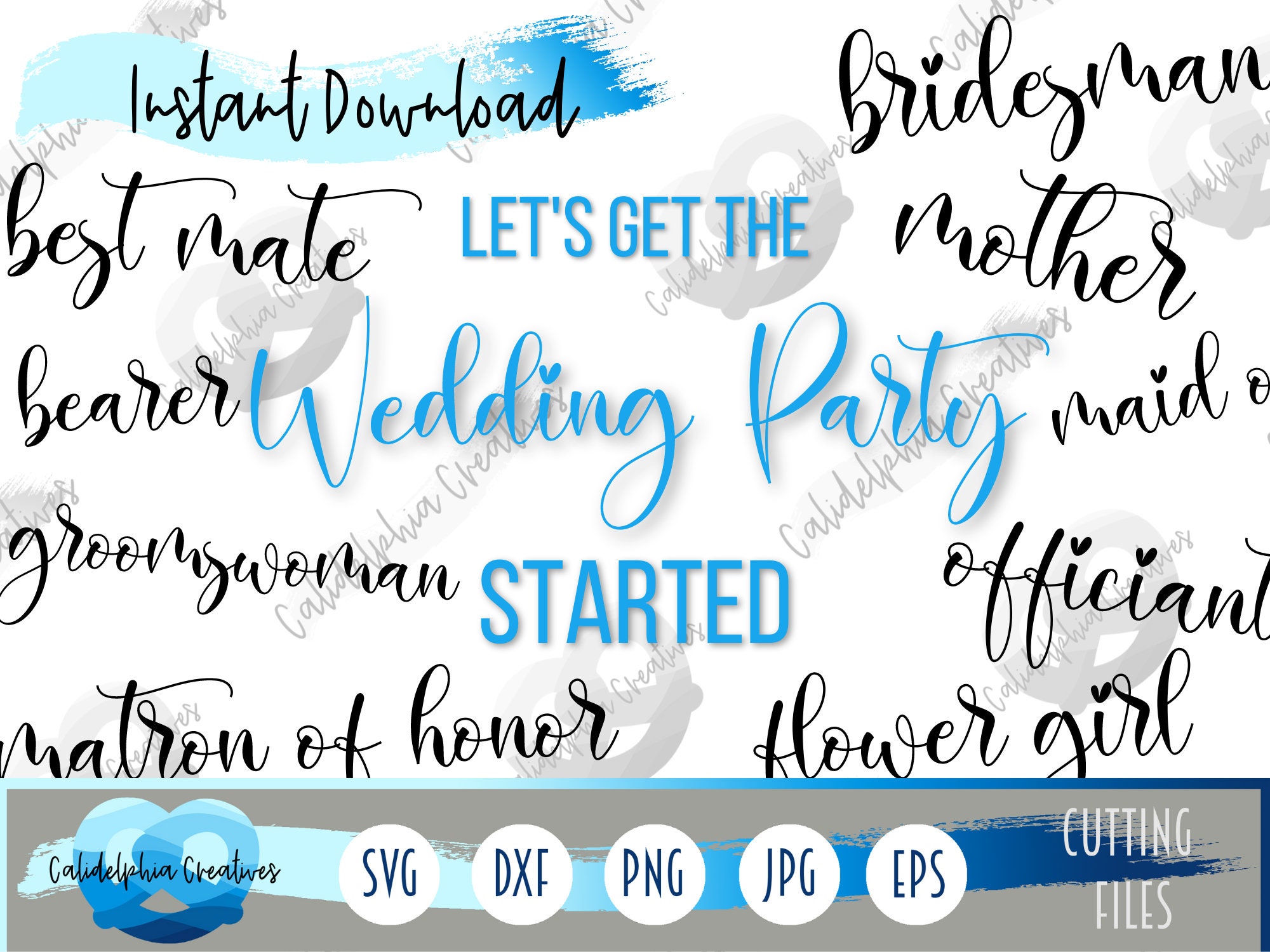 Bridal Party SVG Bundle 39 Wedding Titles Officiant Flower - Etsy