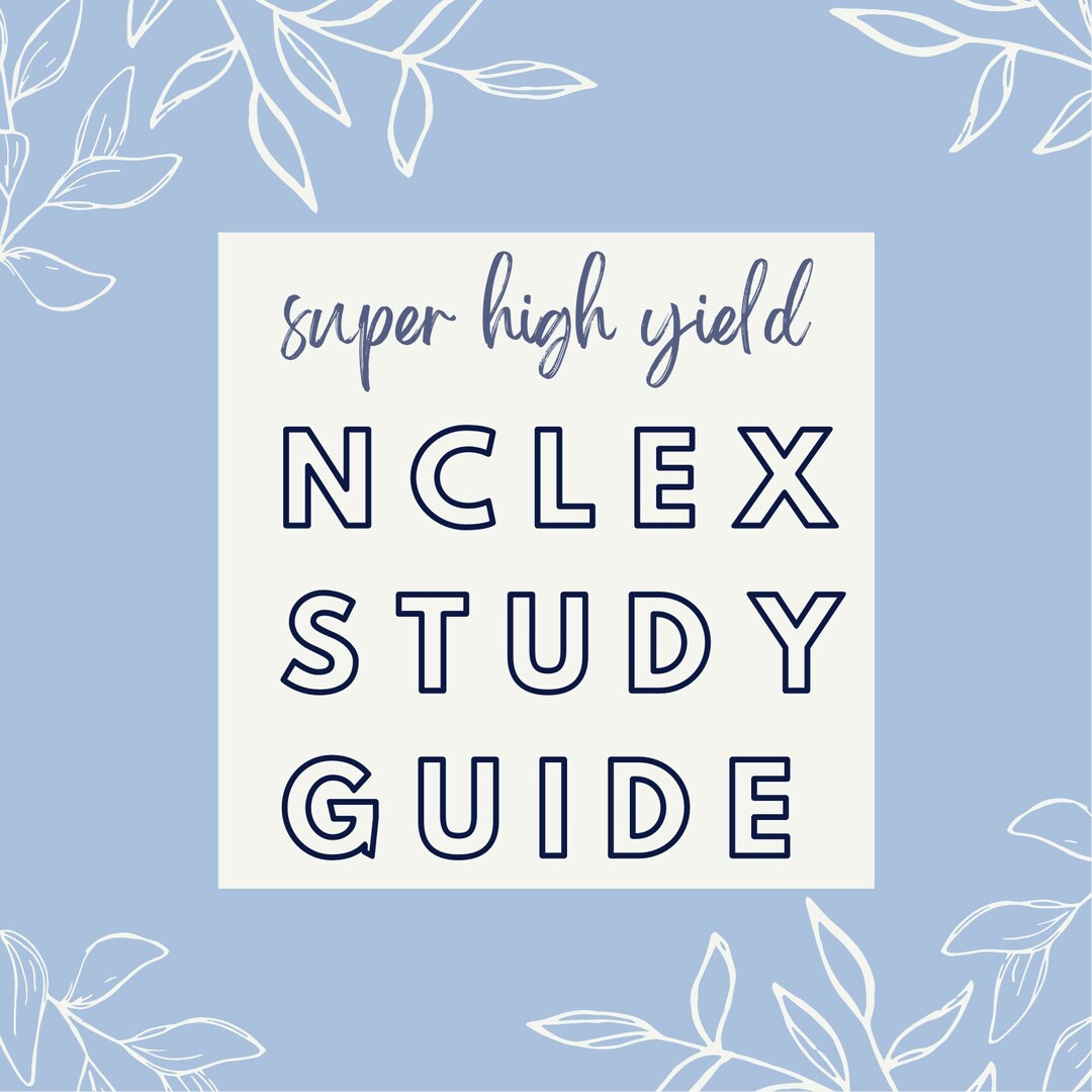 Key Points for NCLEX-RN Study Guide - Etsy