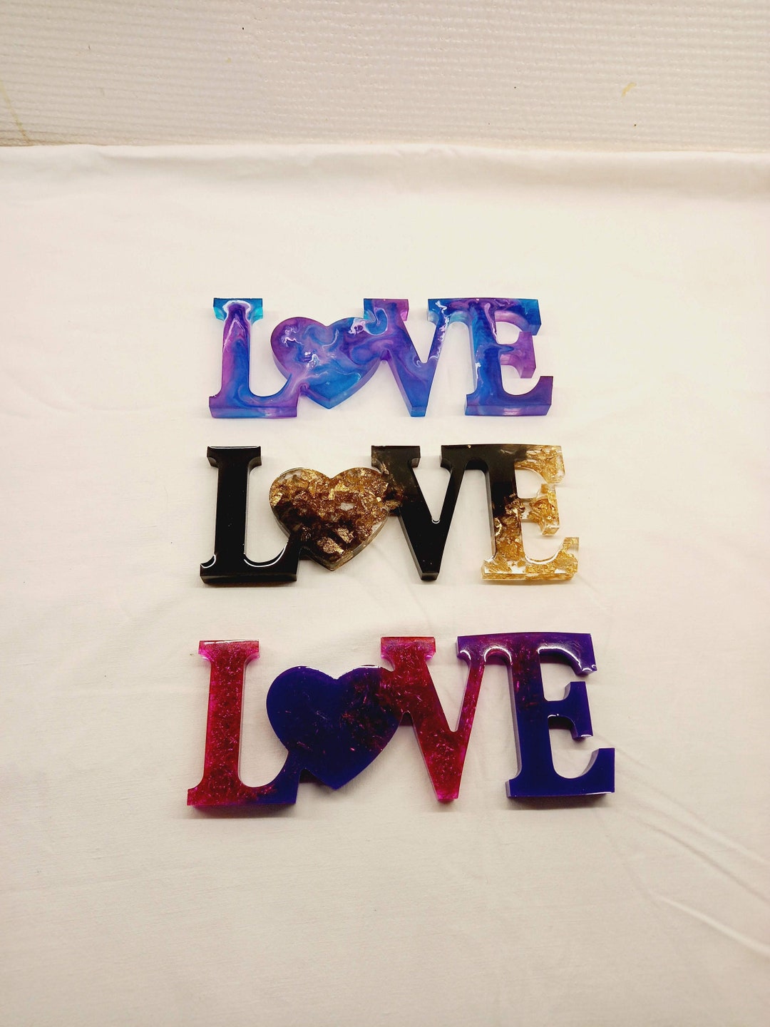 Love in Decorative Epoxy Resin - Etsy