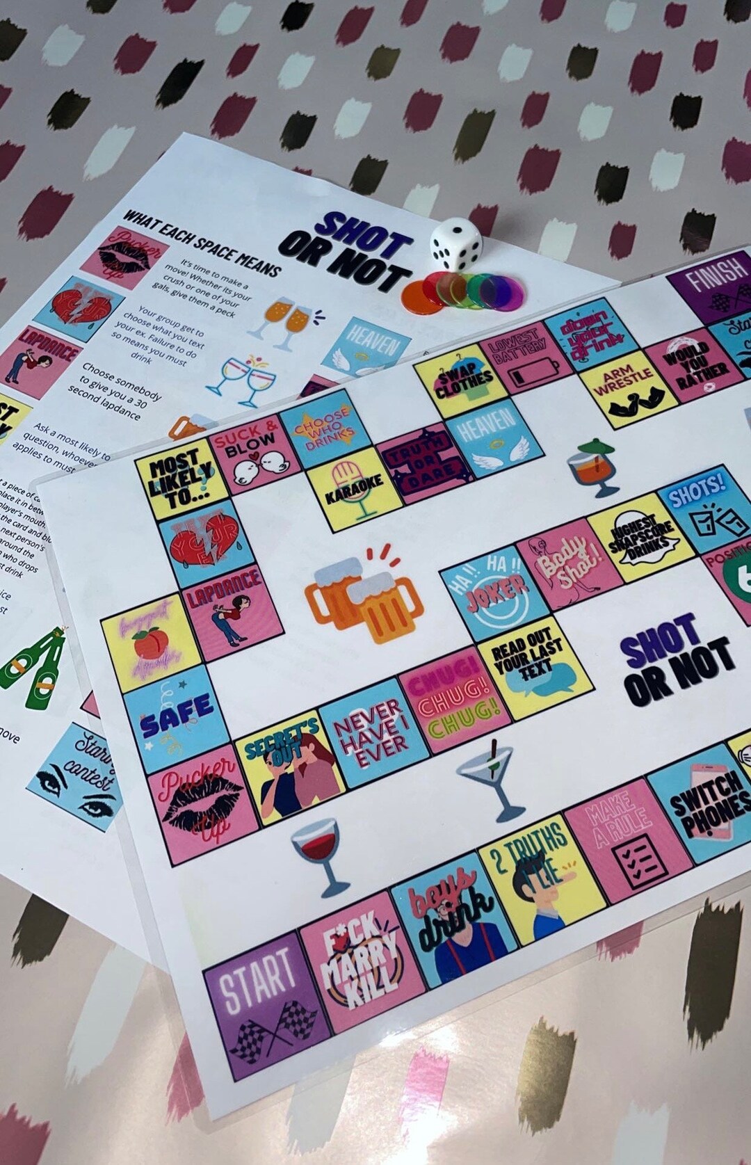 Shot or Not Board Game - Etsy