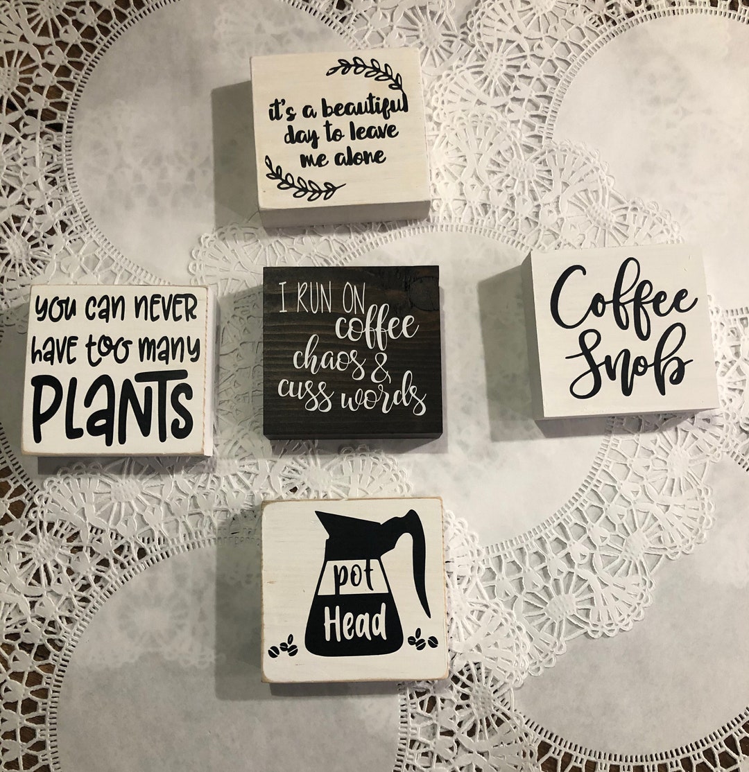 3x3 Block Signs for Trays or Tabletop - Etsy