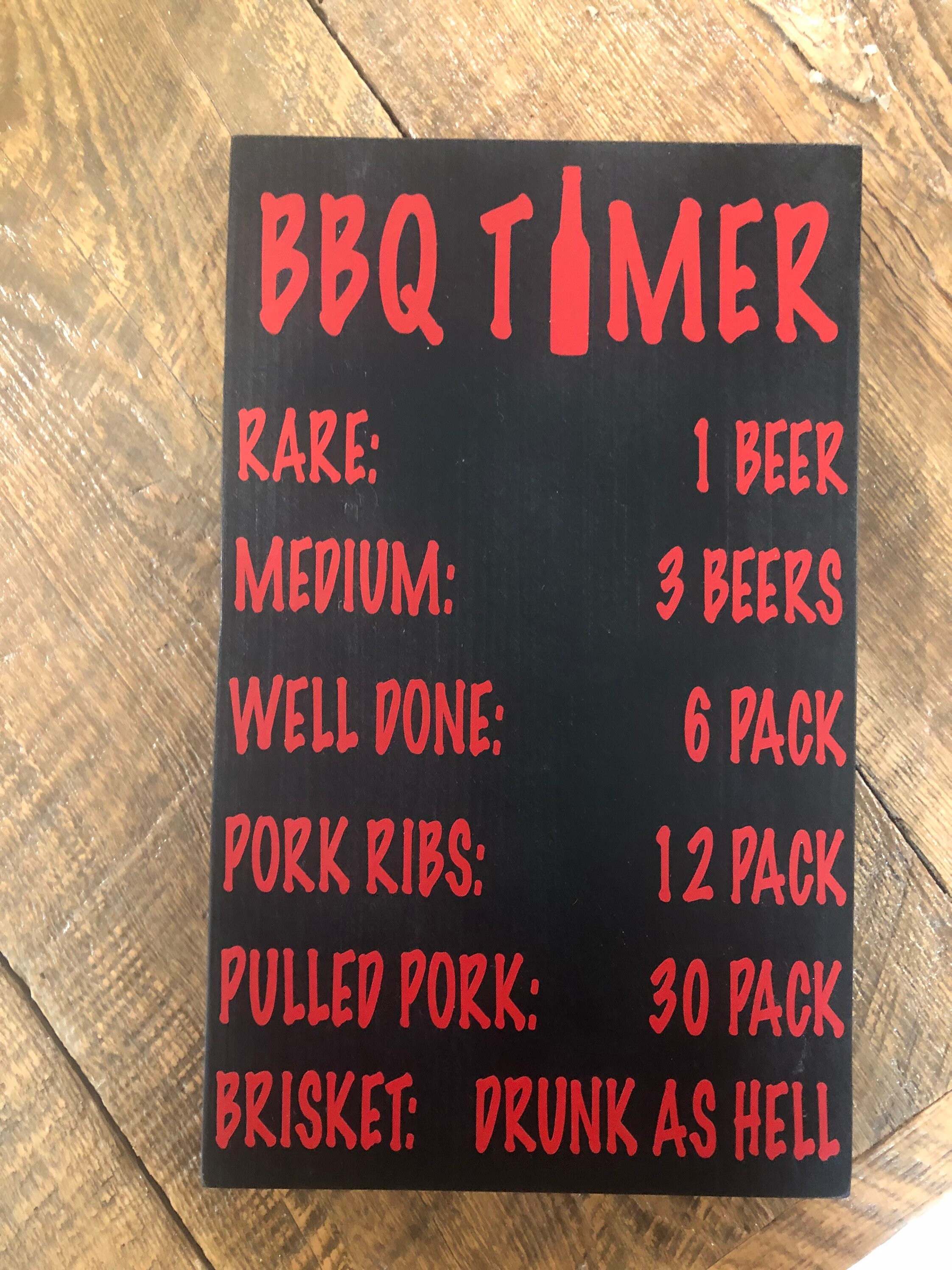 BBQ Timer Beer Bottle Sign - Etsy