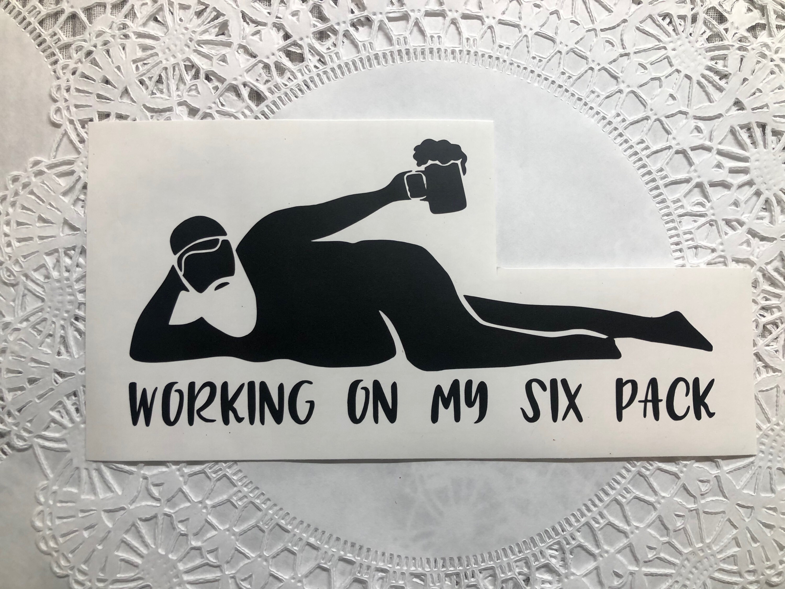 Working on My Six Pack Dad Bod Decal - Etsy