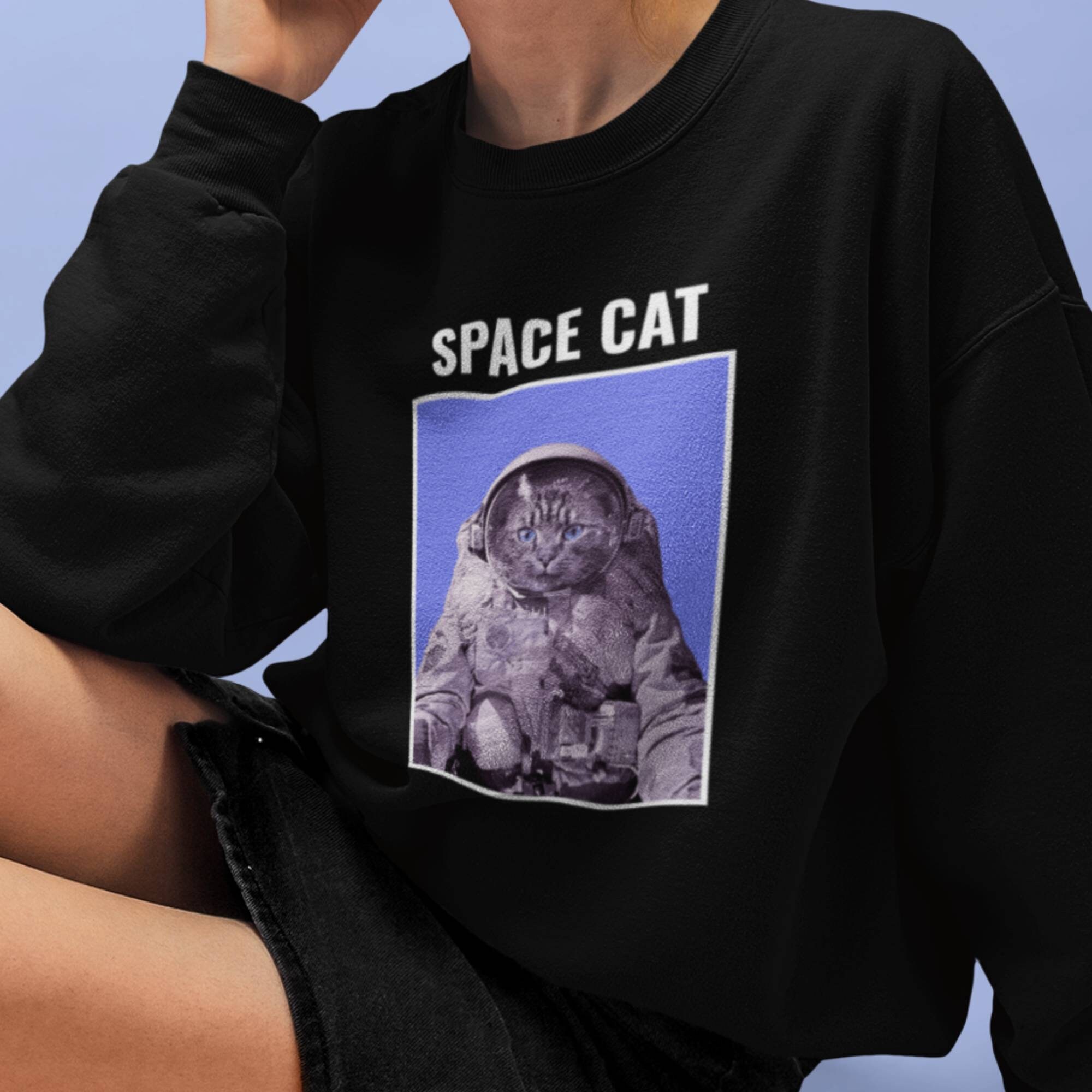 Cat Astronaut Crew Neck