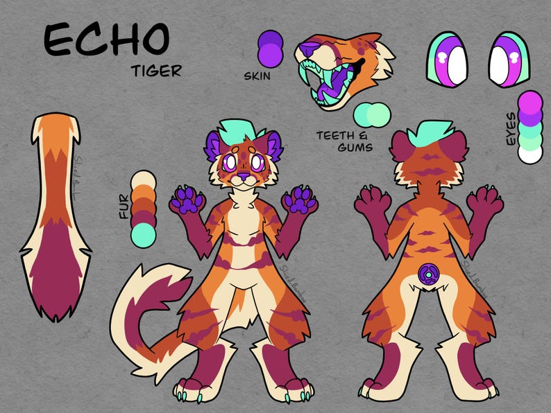 Custom Ref Sheet, Furry Reference Sheet - Etsy
