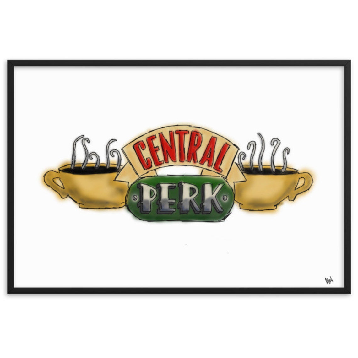 Central Perk Sign Download Print based on Friends TV Show A4 | Etsy