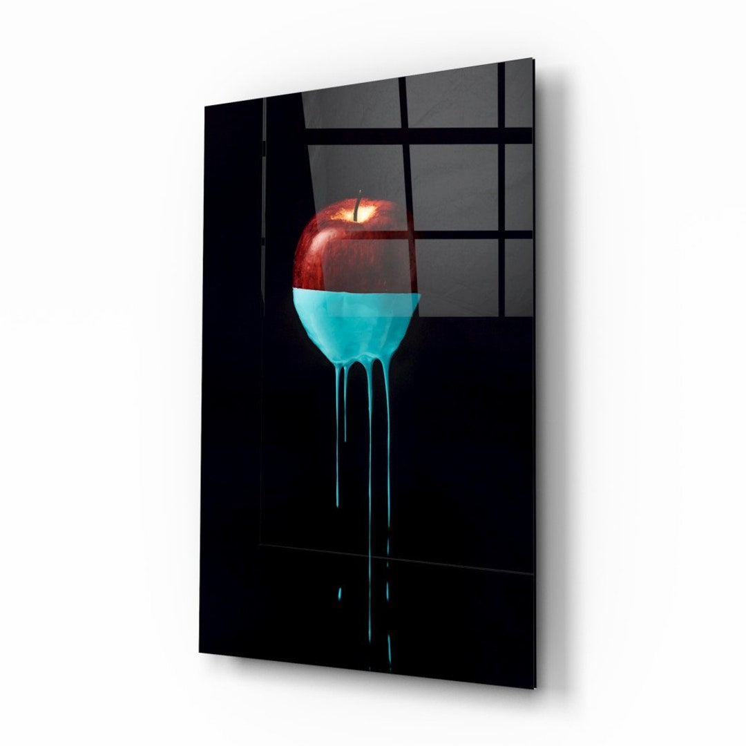 Apple Glass Wall Art - Tempered Glass, Vivid Colours, for Bar, Kitchen ...