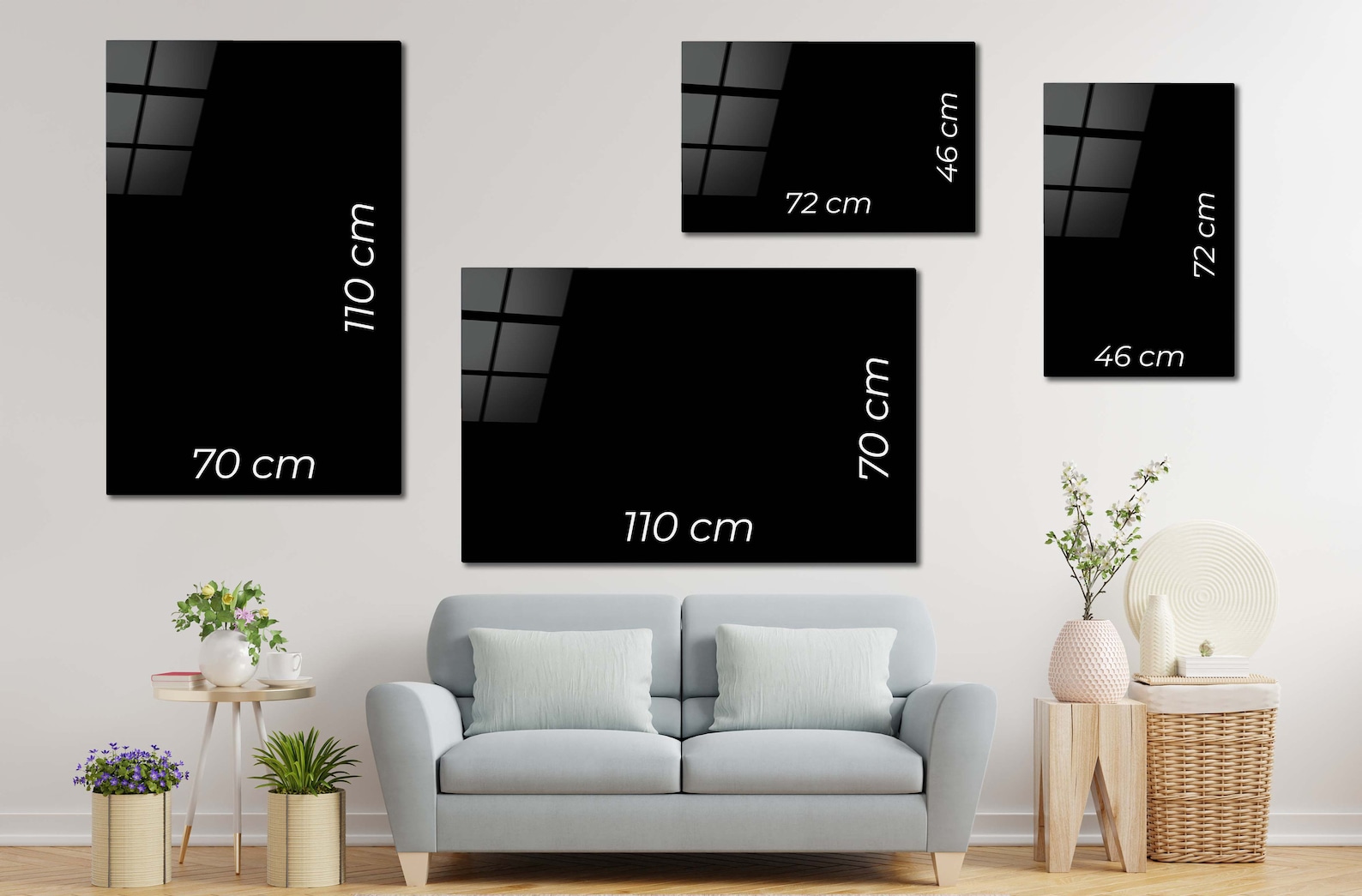 Apple Glass Wall Art - Tempered Glass, Vivid Colours, for Bar, Kitchen ...