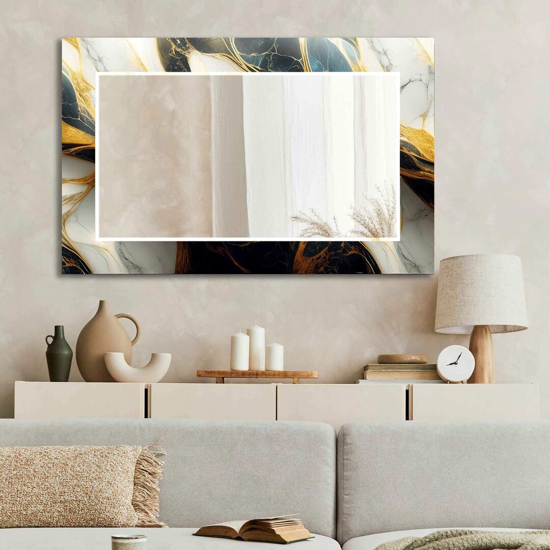 Mirror Wall Decor, Mirror for Bathroom Living Room, Entryway Hallway ...