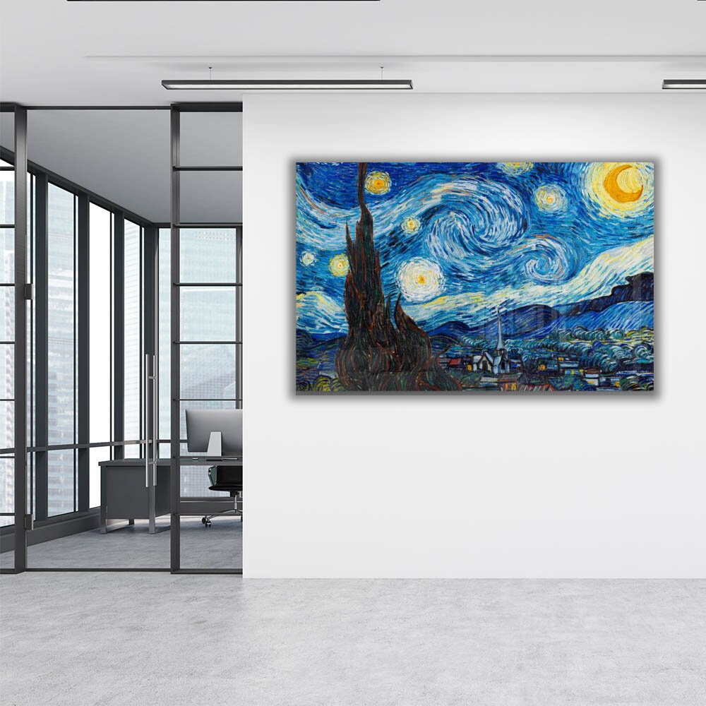 Vincent Van Gogh Starry Night Neon Wall Art Printed Home - Etsy UK