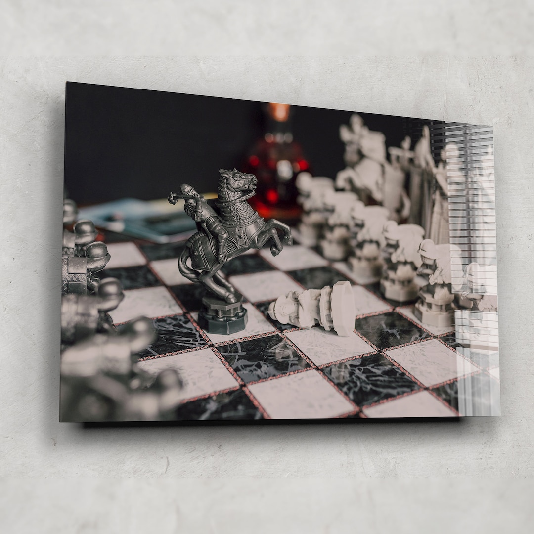 Checkmate Glass Wall Art Abstract Leaves Large Wall Art Wall Hangings ...