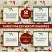 Christmas Conversation Cards, Conversation Starter, Christmas ...