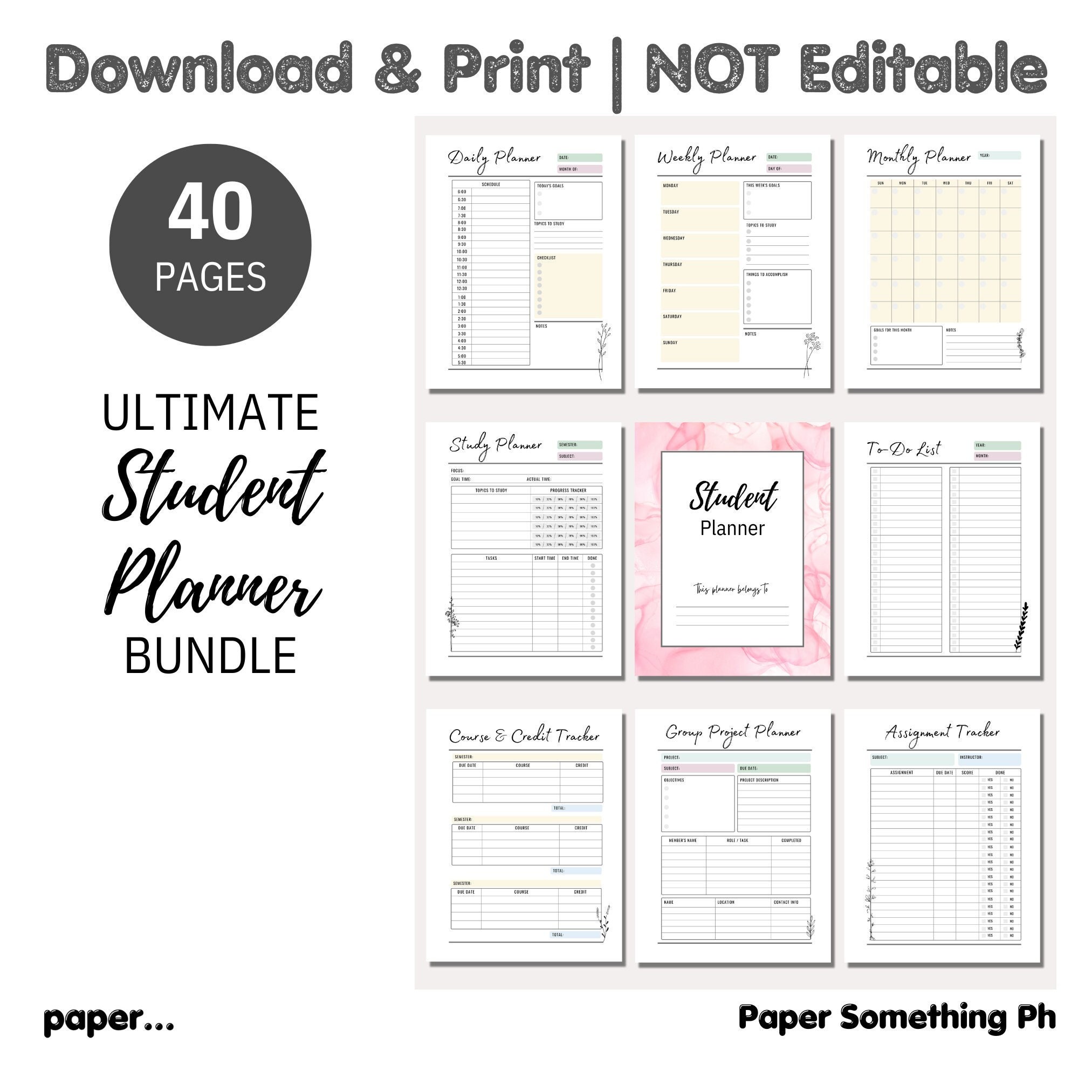 Ultimate Student Planner Bundle - Etsy