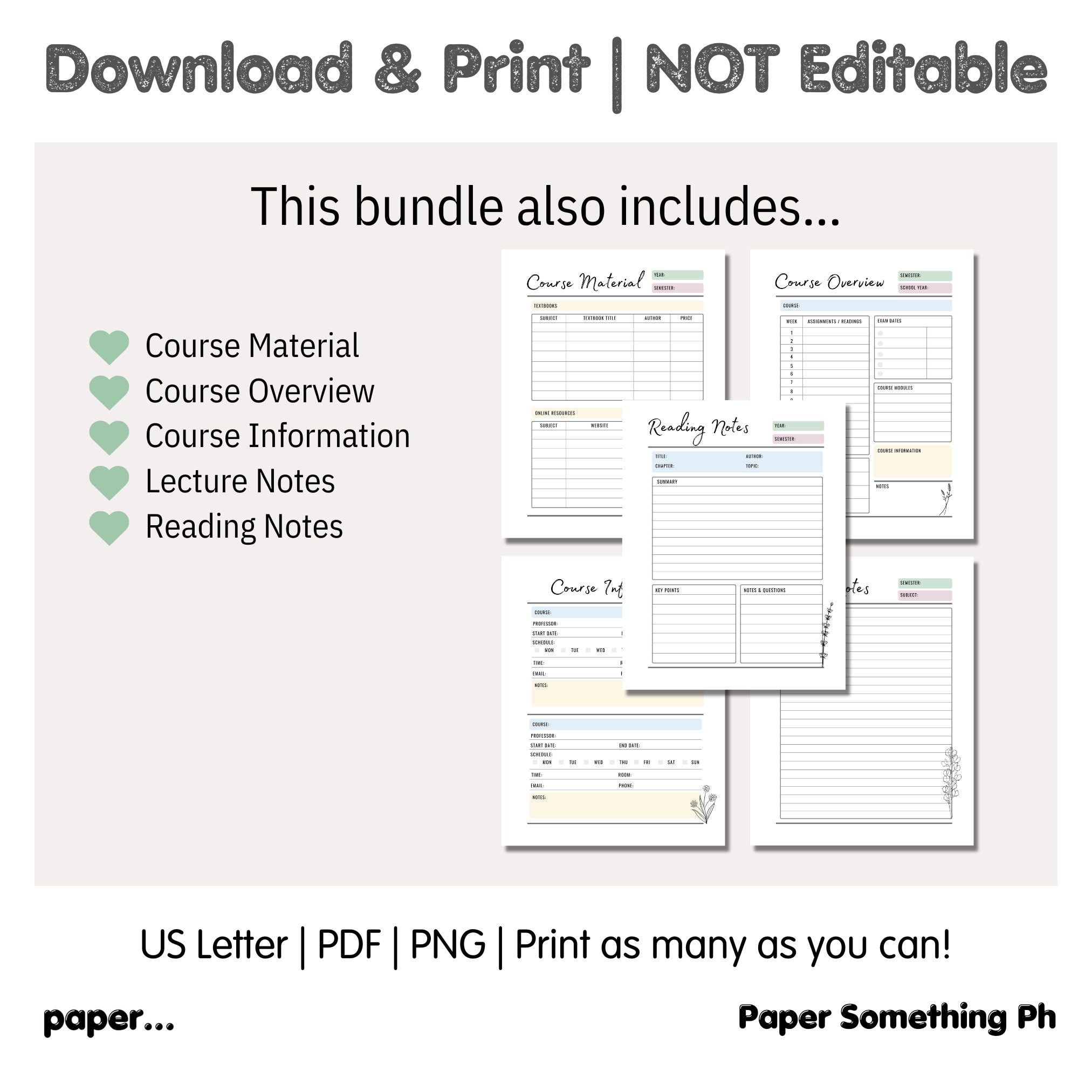 Ultimate Student Planner Bundle - Etsy