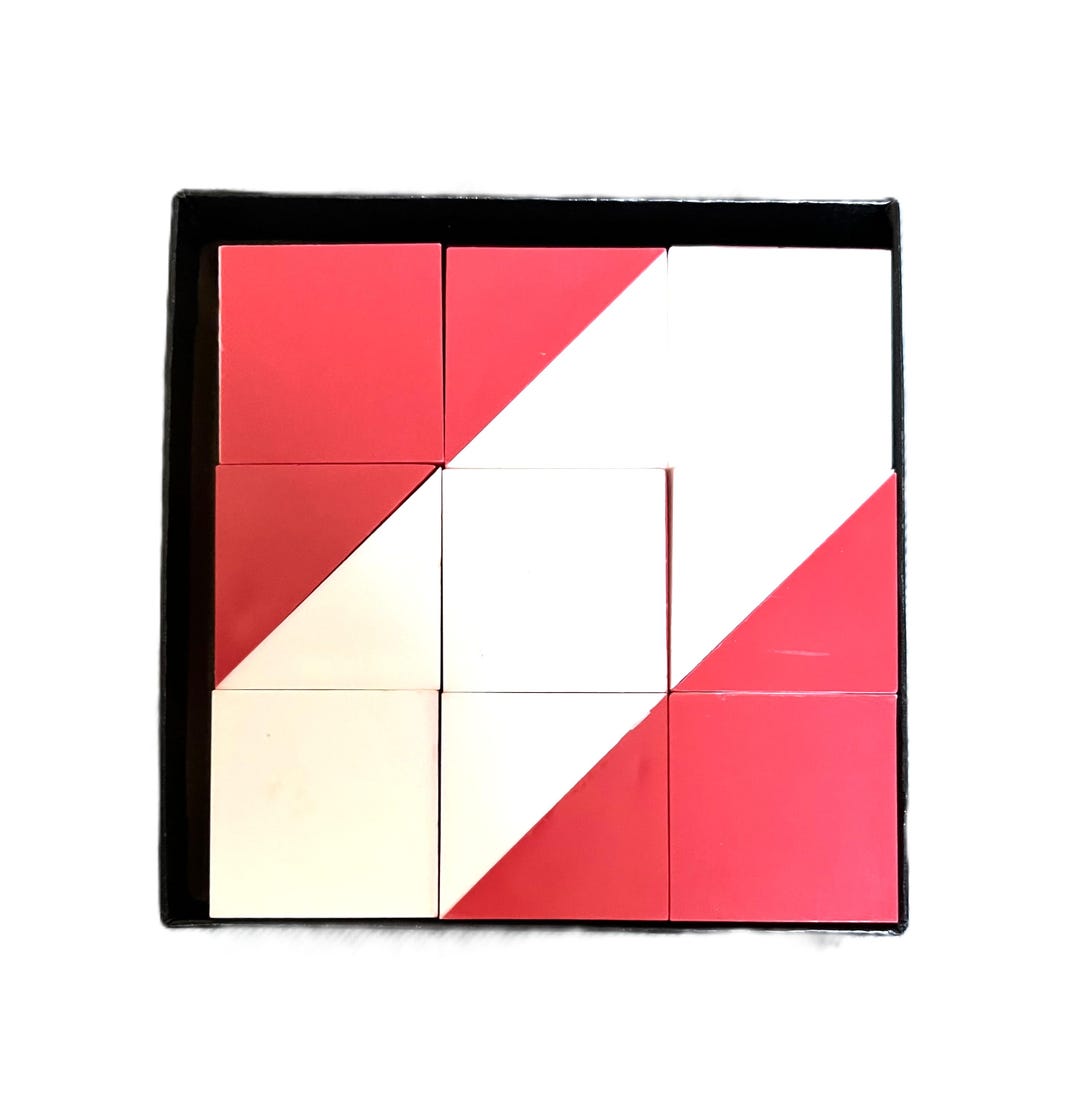 WAIS-R Block Design Set - Nine Red/white Blocks - Etsy