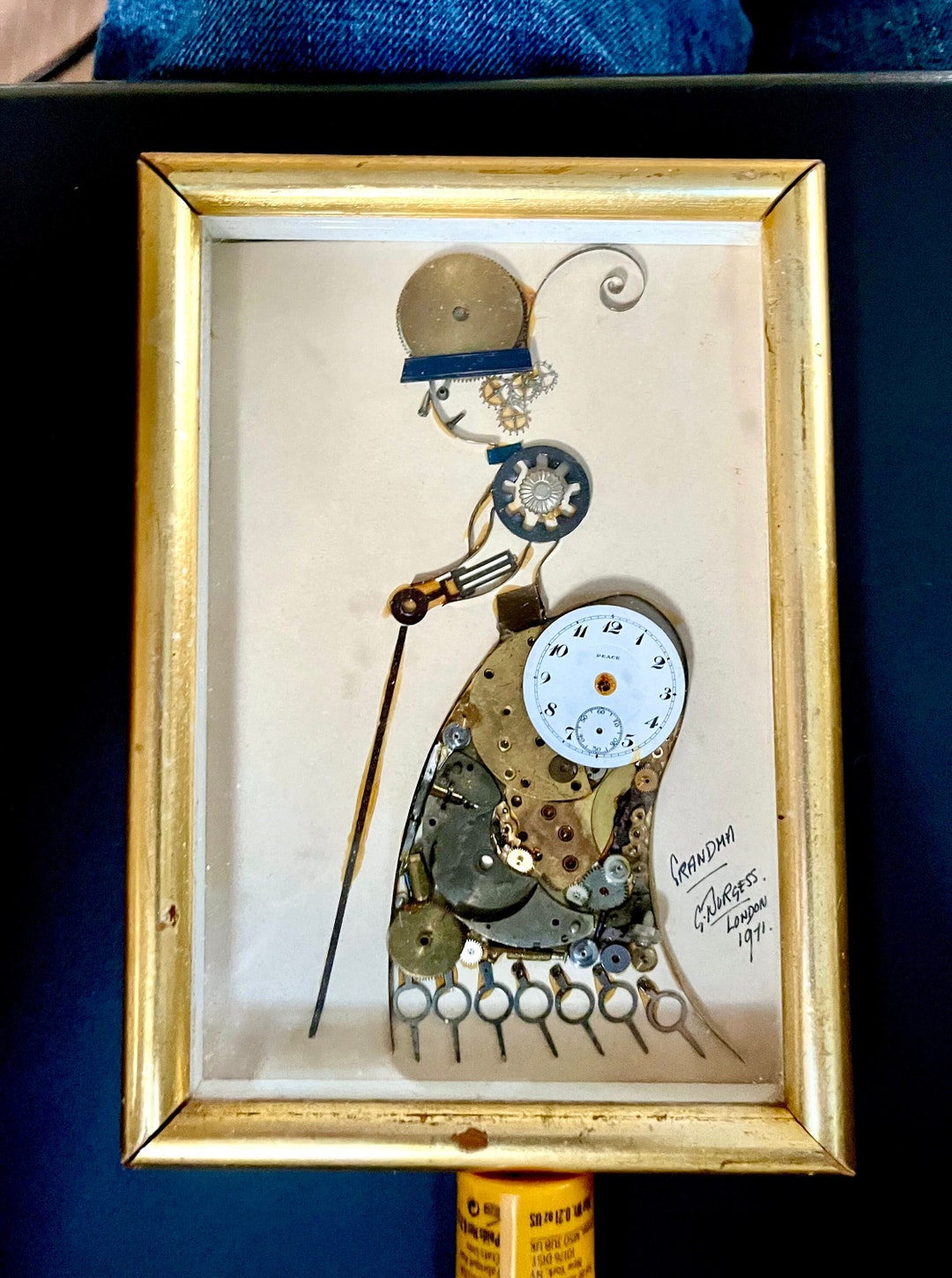 Steampunk Art Horological Art grandma by G. Burgess Signed Free ...