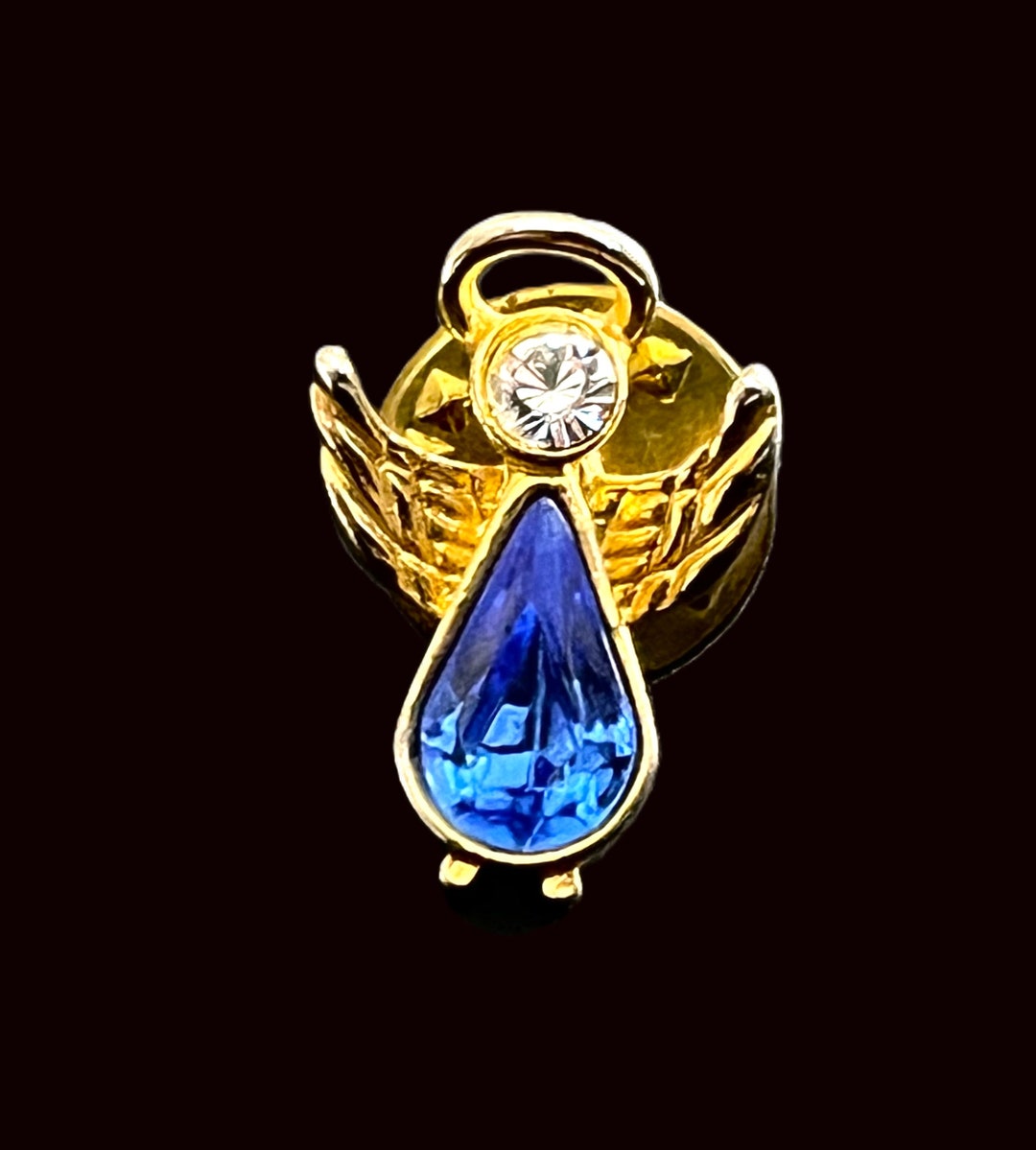 Guardian Angel Lapel Pin Pinchback Pin Gold Filled Marked PSCO for ...