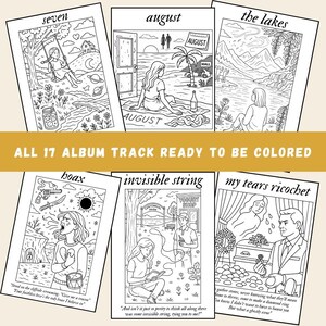 Taylor Swift Folklore Inspired Coloring Book – Printable Download ...