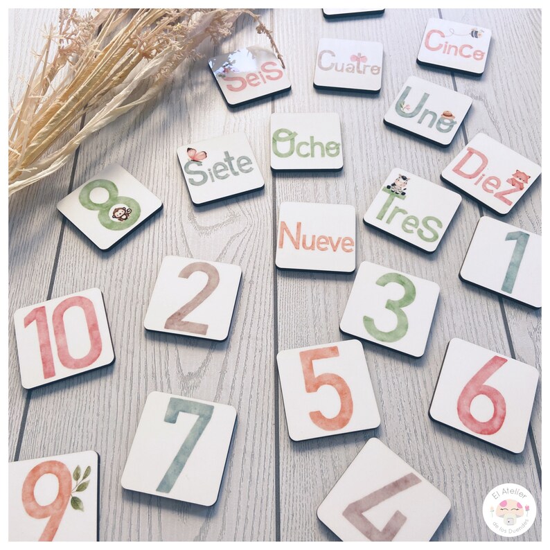 Wooden Card Game for Children. Didactic of Associating Numbers and How ...