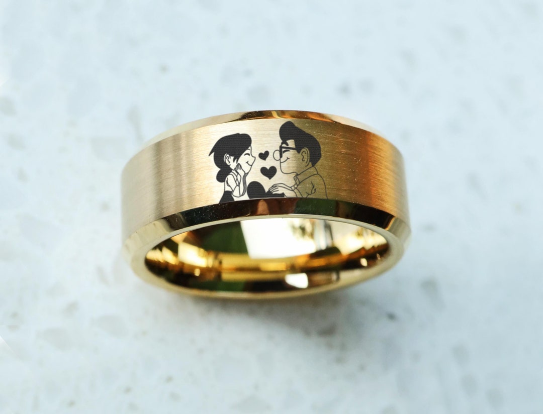 Disney up Movie Wedding Band, Disney You Are My Greatest Adventure Ring ...