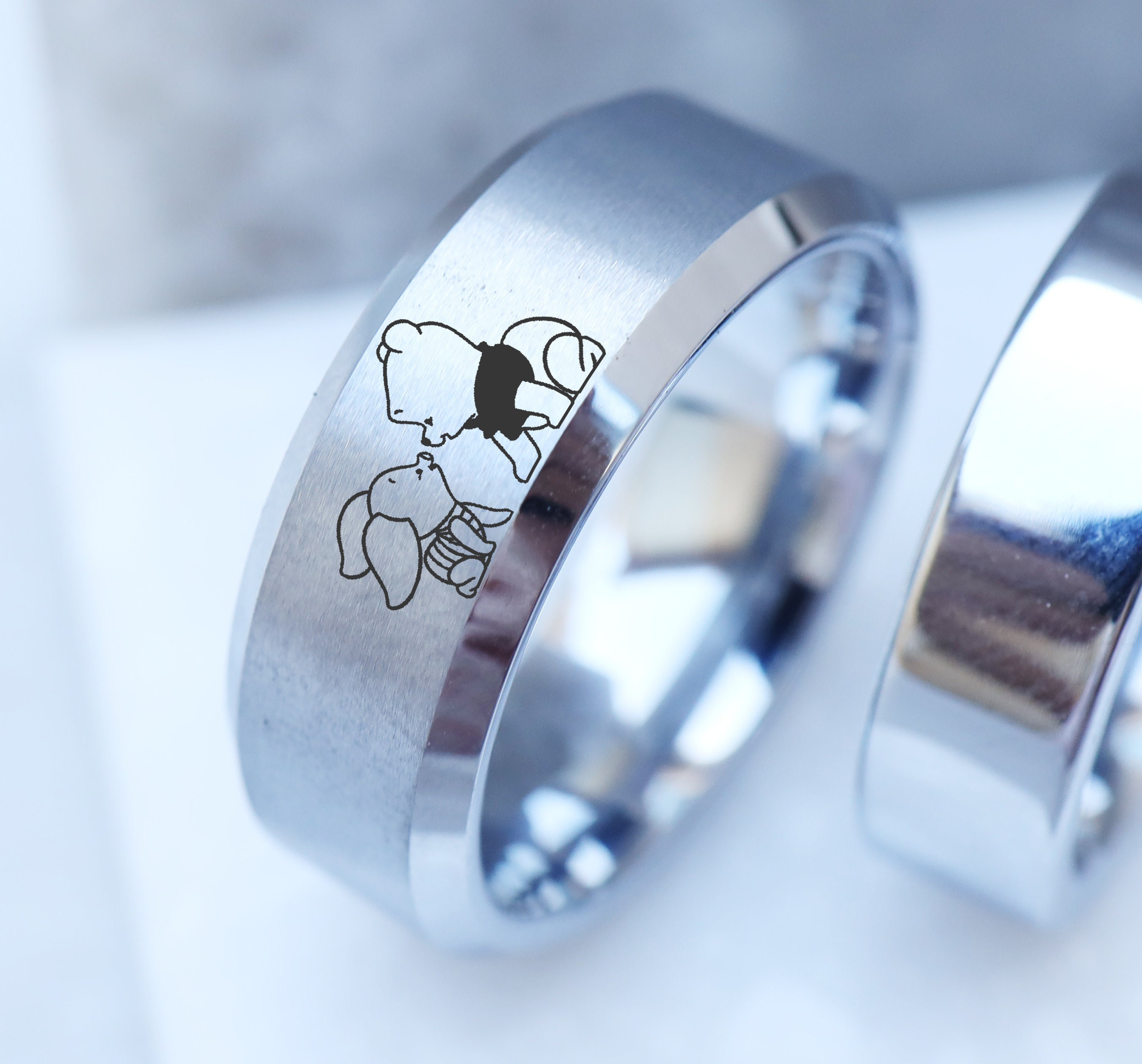Winnie the Pooh Chibi Wedding Band Tigger Ring Winnie the - Etsy