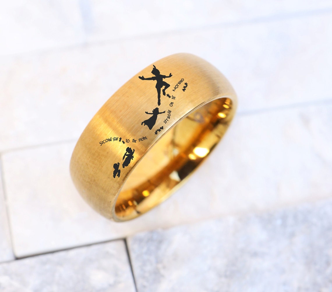 Peter Pan Wedding Band Peter Pan Wedding Ring Disney | Etsy