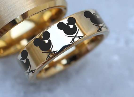 Mickey Mouse Pirate Ring Disney Ring Wedding Band Disney | Etsy