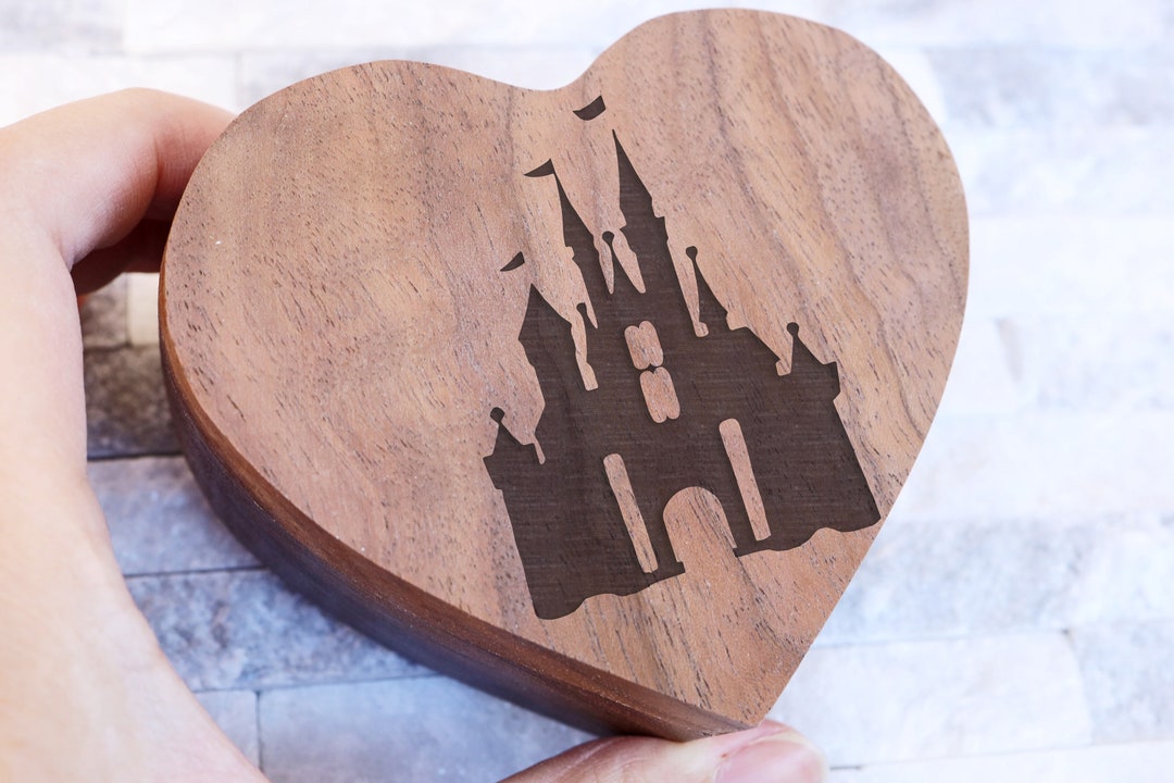 Disney Castle Wedding Ring Box, Mickey Minnie Mouse Engagement Box ...