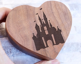 Disney Castle Proposal Box Disneyland Wedding Ring Box | Etsy