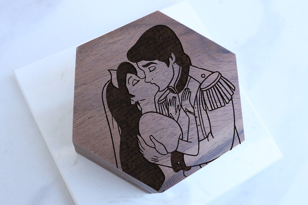 The Little Mermaid Wedding Ring Box, Ariel and Prince Wedding Proposal ...