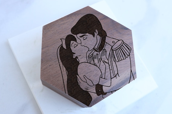The Little Mermaid Wedding Ring Box Ariel and Prince Wedding | Etsy