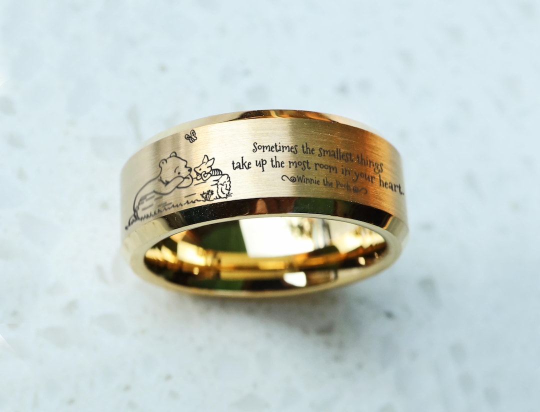 Winnie the Pooh Wedding Band, Tigger Ring, Eeyore Disney Wedding Ring ...