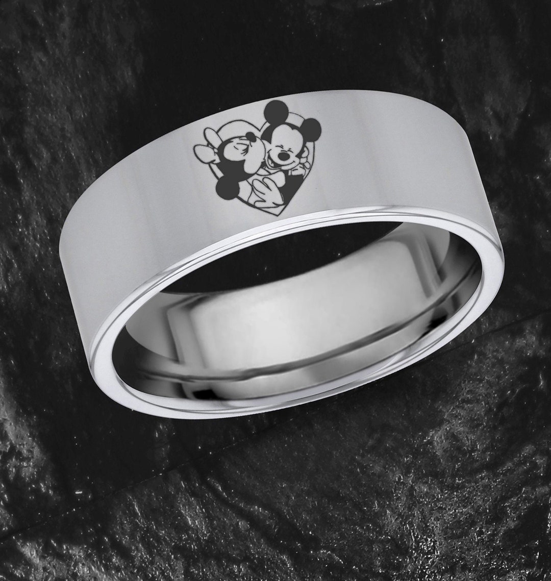 Disney Ring Wedding Band, Disney Engagement Ring, Mickey Mouse Ring ...