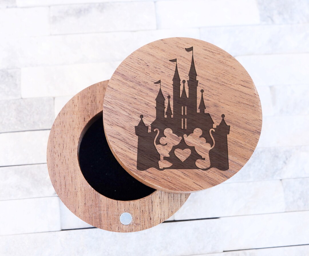 Disney Castle Wedding Ring Box, Mickey Minnie Mouse Engagement Box ...