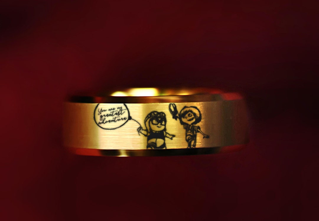 Disney up Movie Wedding Band, Disney You Are My Greatest Adventure Ring ...
