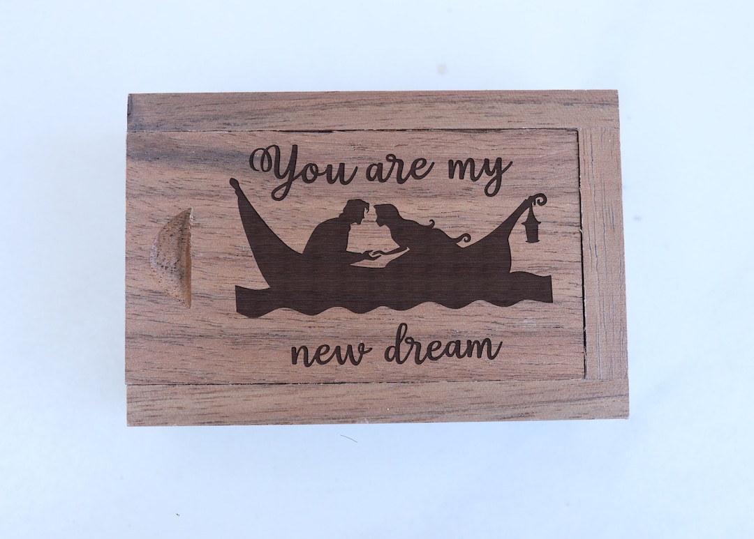 You Are My New Dream Disney Tangled Ring Box, Rapunzel Proposal Wedding ...