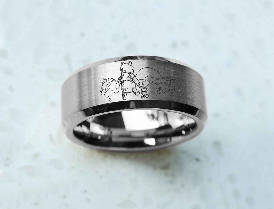 Winnie the Pooh and Piglet Wedding Band, Tigger Ring, Winnie the Pooh ...