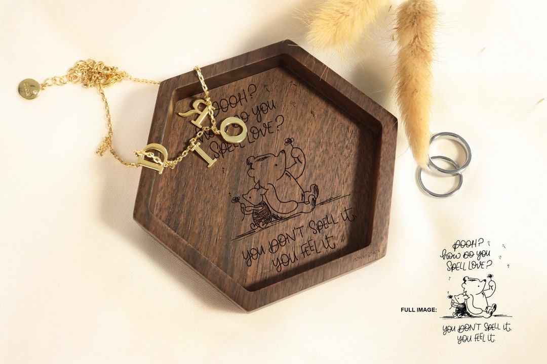 Winnie the Pooh Piglet Wedding Ring Dish, Disney Engraved Eeyore ...