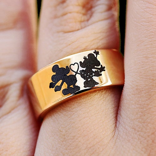 Disney Ring Wedding Band Disney Engagement Ring Mickey Mouse - Etsy