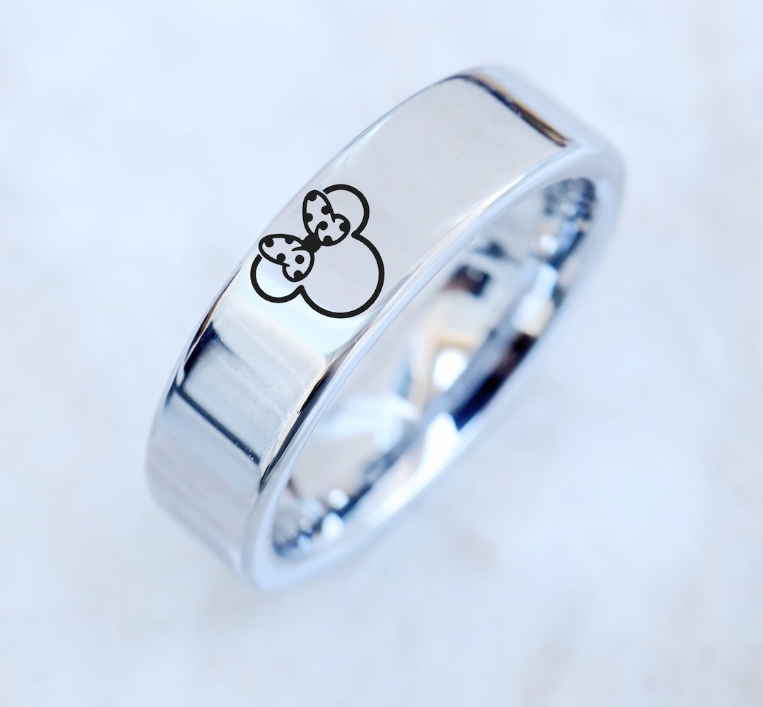 Minnie Mouse Symbol Ring, Disney Ring Wedding Band, Disney Engagement ...