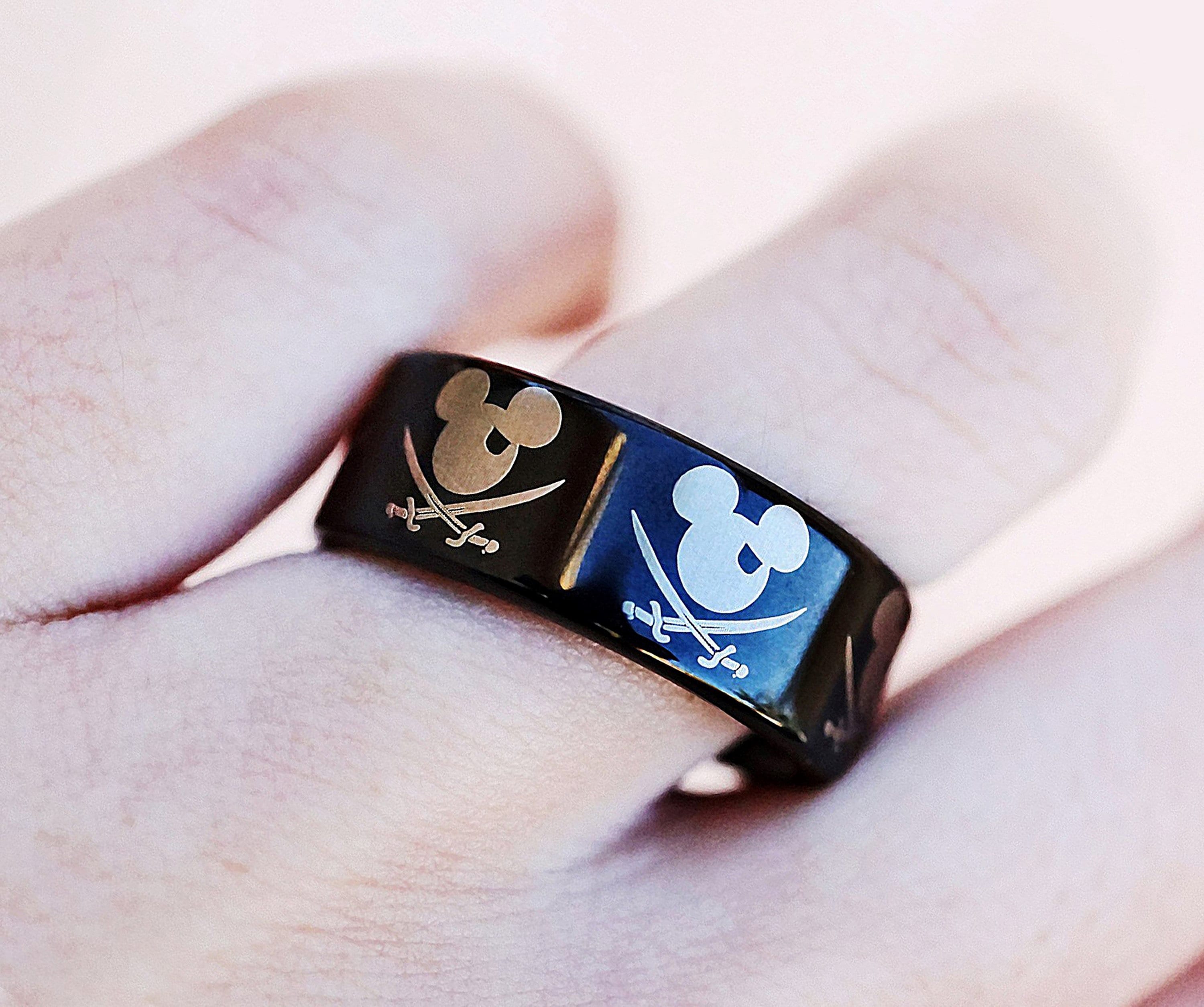 Mickey Mouse Pirate Ring, Disney Ring Wedding Band, Disney Engagement ...