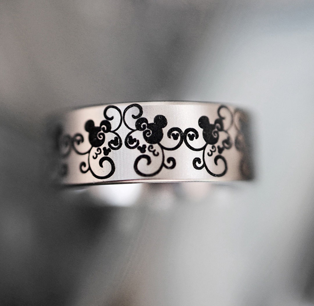 Disney Filigree Ring, Disney Baroque Wedding Ring Mickey Mouse Ring ...