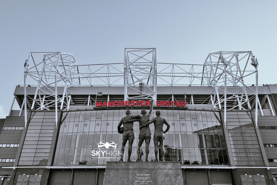 Manchester United Print,trinity Statue,old Trafford Print.george Best ...