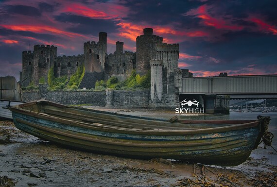 Conwy Castle Sunset Print . Conwy Print . Conwy Sunset Print . - Etsy