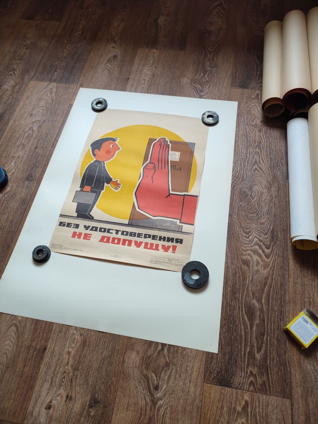 SAFETY WORK POSTER Original Vintage Ephemera - Etsy