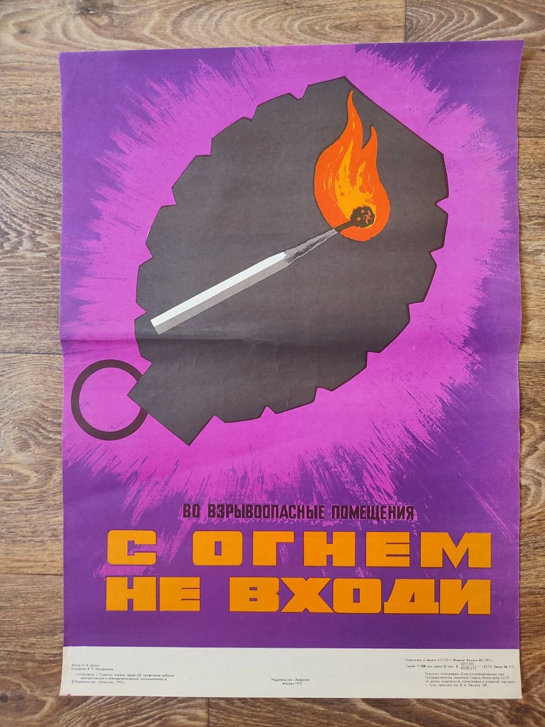 RETRO ORIGINAL POSTER Industrial Safety Wall Decor - Etsy